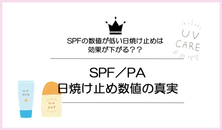 SPF数値が低い日焼け止めは効果が下がる？【SPF／PAという数値の真実】